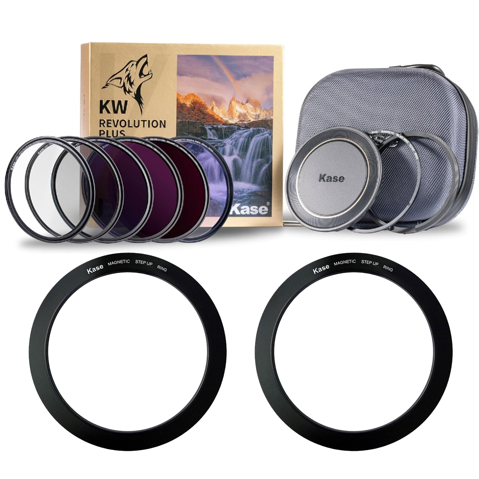 Kase 112mm KW Revolution Plus Mega Kit Magnetic Filter Kit with 77 ...